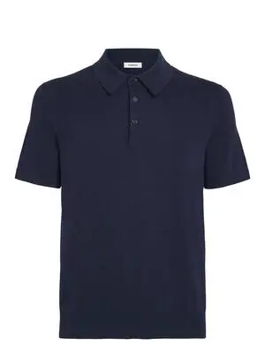 Sandro Cotton-silk Polo Shirt - Blue