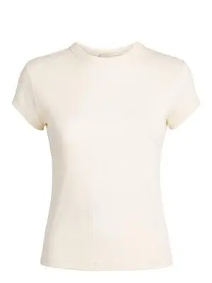 ME+EM Stretch-cotton Rib T-shirt - Ivory