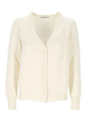 GRAN SASSO V-neck Buttoned Cardigan - White