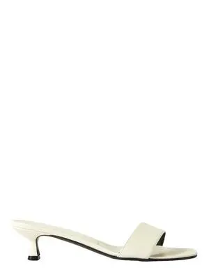 Loulou De Saison Cream Square-toe Kitten-heel Mule - No