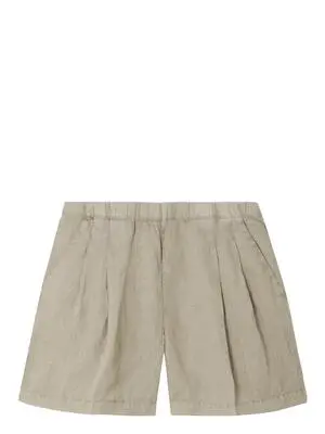 JAMES PERSE Pleated Linen Shorts - Nude