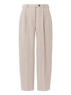 FORTELA Pleated Wool-blend Trousers - No