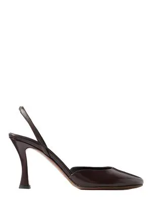 NEOUS Neous Glossed-Leather Slingback Pumps