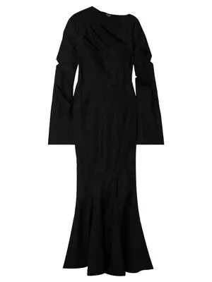 A.W.A.K.E. Mode Cotton-blend Maxi Dress - Black