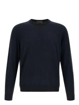 ZANONE Crew Neck Long Sleeve Sweater - Blue