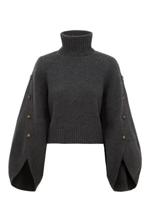 Zimmermann Valiant Buttoned Sweater - Graphite