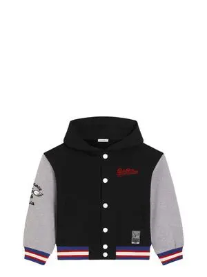 Dolce & Gabbana Cotton Sweatshirt With Hood And Patch - Black