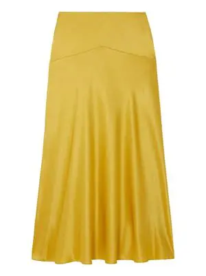 Tove Silk-satin Midi Skirt - No