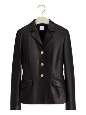 Dior Long-sleeve Leather Jacket - Black