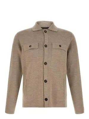 ZANONE Saharan Shirt-collar Cardigan - Beige