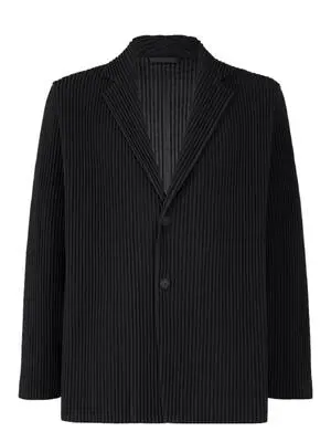 Issey Miyake Pleated Single-breasted Jacket - Black