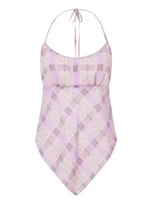 Anna Sui Checked Halterneck Top - No