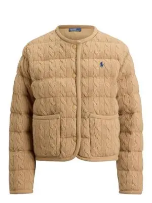 POLO RALPH LAUREN Polo Ralph Lauren Cable-Knit Padded Bomber Jacket