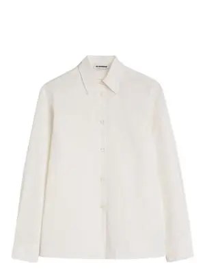 JIL SANDER Jil Sander Cotton Shirt With Open Back Detail Eggshell