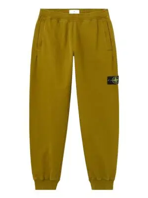 Stone Island Regular-fit Sweatpants With Ribbed Cuffs - Cactus