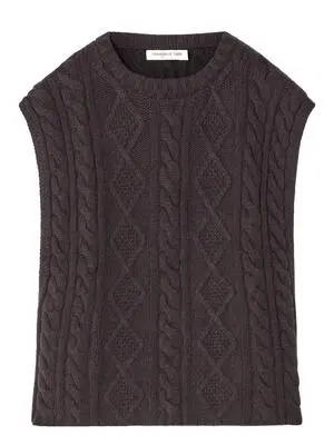 Johnstons Of Elgin Cable-knit Cashmere Tank - No