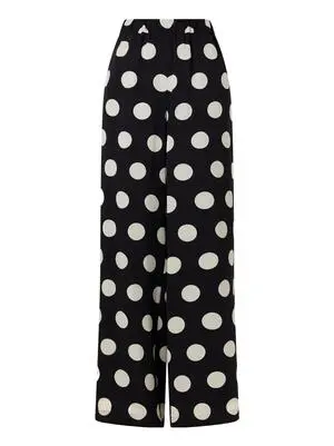 Junya Watanabe Polka-dot Georgette Wide-leg Pants - No