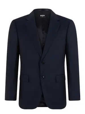 Hugo Boss Lapel Long-sleeved Suit Jacket - Black