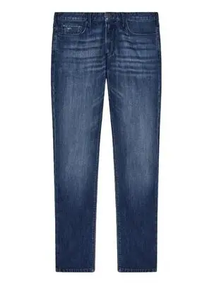 Emporio Armani Emporio Armani J06 Low-Rise Five-Pocket Jeans Medium Blue