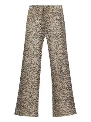 R13 R13 Belt-Loop Jeans With Leopard Print