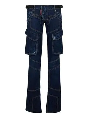 Dsquared2 Multi-pocket Distressed Jeans - Blue