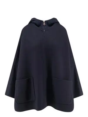 Loro Piana Farrel Hooded Cashmere Cape - Black