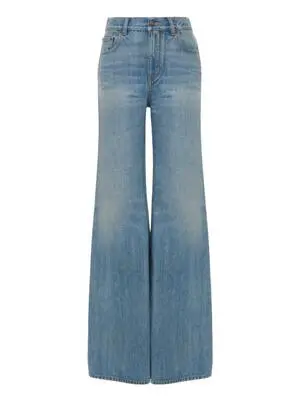 Chloé High-waisted Wide-leg Jeans - Blue