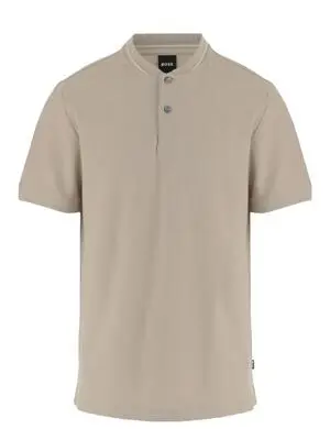 Hugo Boss Buttoned Collar Polo Shirt - Beige