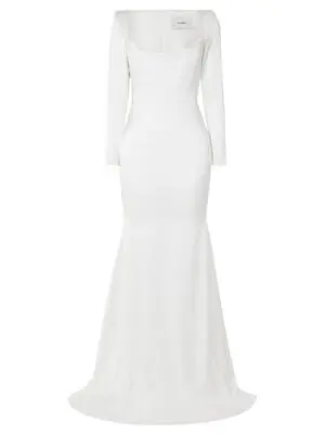 Alex Perry Satin Crepe Gown - No
