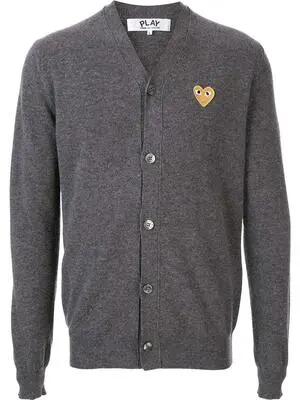 PLAY COMME DES GARCON Comme Des Garcons Play Embroidered Logo Cardigan