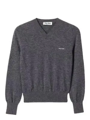 MIU MIU Miu Miu V-Neck Wool Cardigan