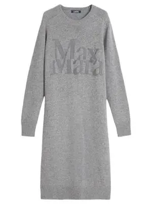 Max Mara Cursore Long-sleeved Dress - Gray