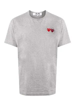PLAY COMME DES GARCON Double-layer Heart-decal T-shirt