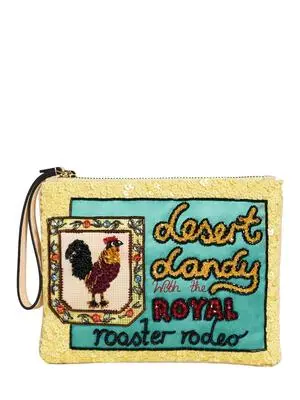 ALEMAIS Ace Rooster Embellished Clutch - Multi
