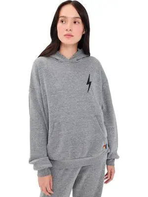 Aviator Nation Bolt Stitch Pullover Hoodie - Heather Grey