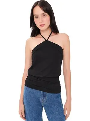 REFORMATION Madison Halter Tank - Black