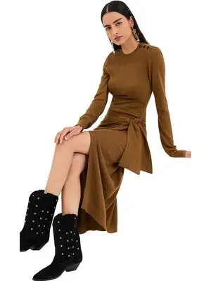 Isabel Marant Étoile Jozira Midi Dress - Bronze