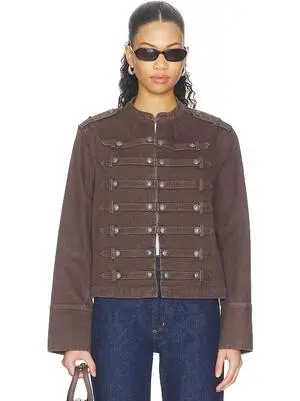 Amanda Uprichard Emma Jacket In Brown - Cocoa