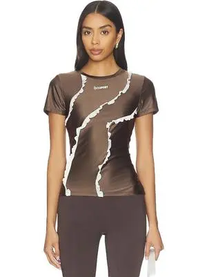 OPERASPORT Coleen Top With Ruffle Trim - Brown