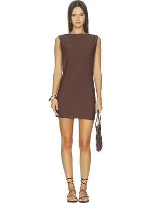 SRG Eisley Knit Mini Dress In Brown - Coffee