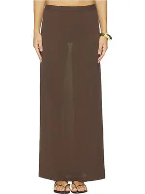 SRG Emersyn Knit Skirt In Brown - Coffee