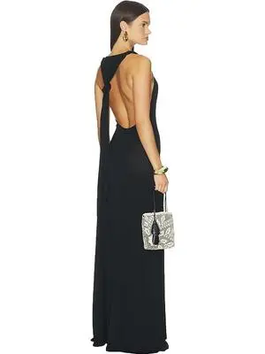 SRG Araminta Knit Twist Gown - Black