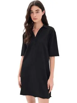 Frank & Eileen Emma Mini Henley Dress - Black