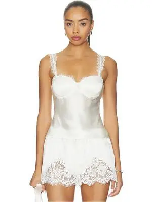 L'Agence Soleia Lace Strap Cup Camisole - Ivory