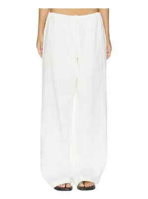 SRG Ainsley Pants Wide Leg, Linen Blend - Ivory