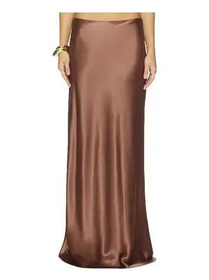 SRG Quinn Maxi Skirt In Brown - Coffee
