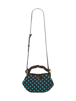 GANNI Bou Mini Braided Bag In Brown - Chicory Coffee