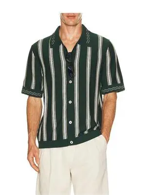 CHE Sawyer Knitted Shirt In Green - Pine Green