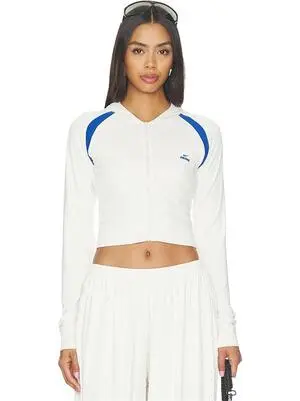 NIKESKIMS Stretch Knit Cropped Hoodie - Ivory