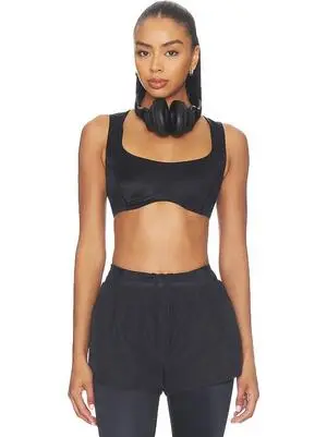 NIKESKIMS Shine Open Scoop Bra In Black - Obsidian